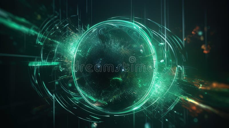 Abstract Light Streaks in a Dynamic Digital Space with Glowing Green ... Abstract Light Streaks in a Dynamic Digital Space with Glowing Green ...