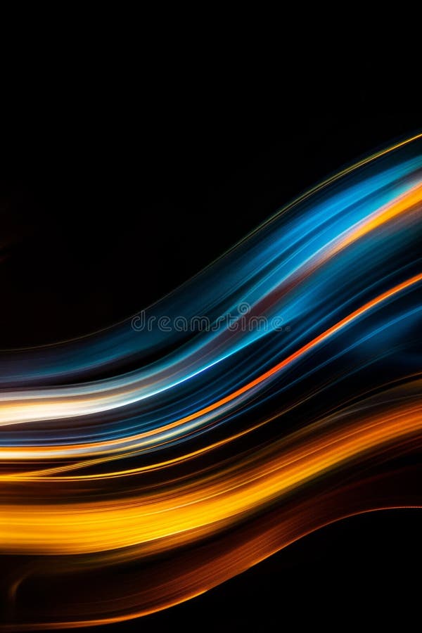 Abstract Light Streaks with Dynamic Motion Effect Stock Illustration ...