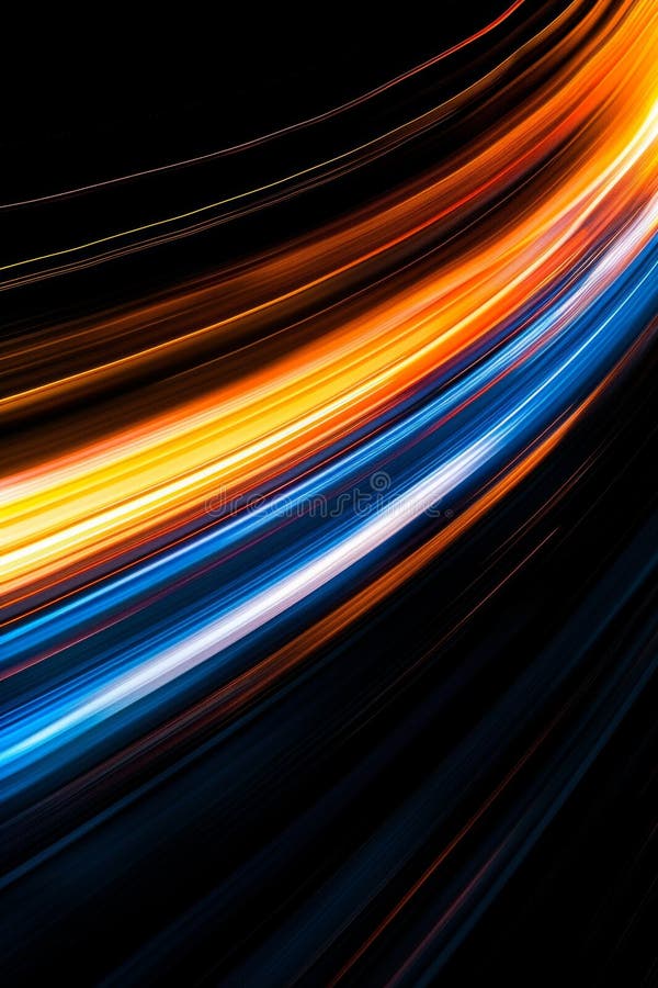 Abstract Light Streaks with Dynamic Motion Effect Stock Illustration ...
