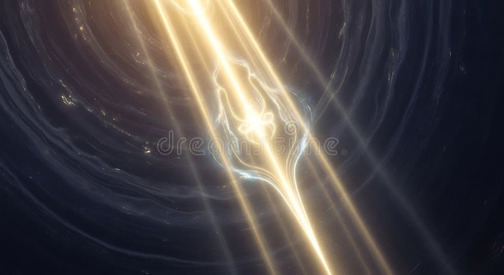 Abstract Light Streaks Flowing through Dark Space Energy Phenomenon ...