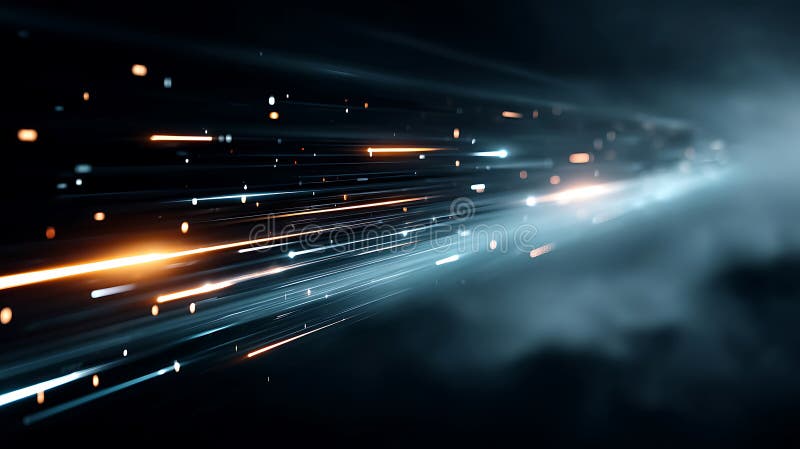 Abstract Light Streaks with Motion Blur Effect Showcasing High Speed ...