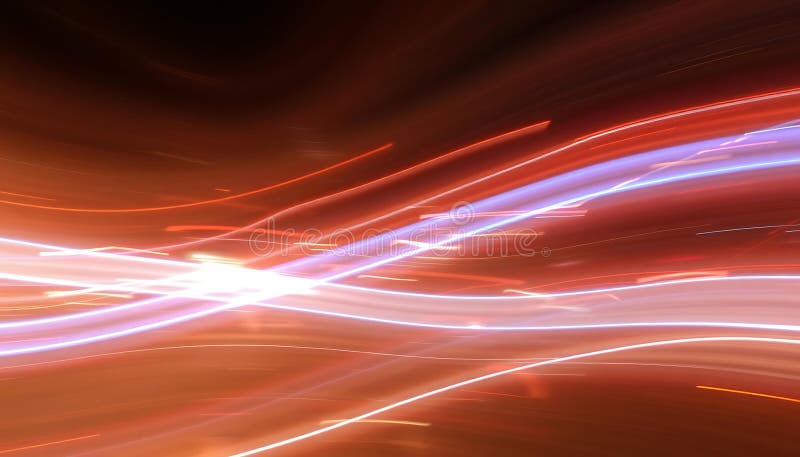 Abstract Light Streaks and Motion Blur, Showcasing Dynamic Speed and ...