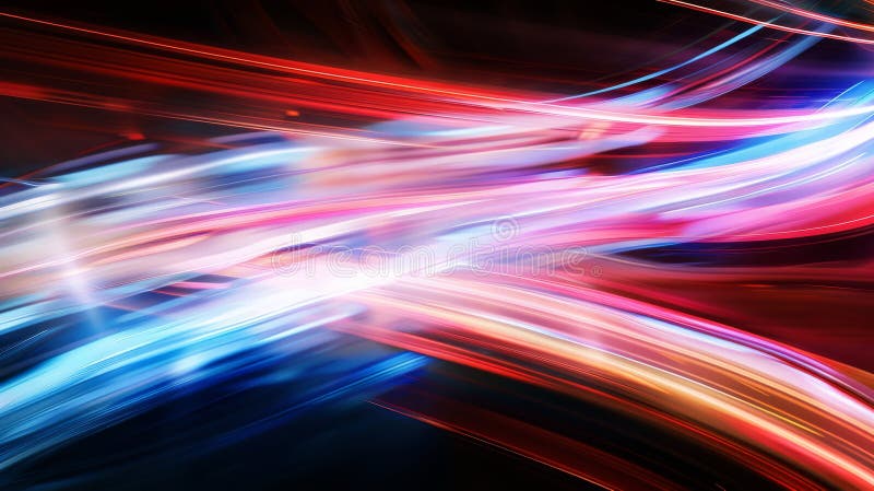 Abstract Light Streaks Move Dynamically Creating Mesmerizing Colors