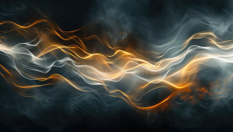 Abstract Light Stream Flowing on a Dark Background Stock Image - Image ...