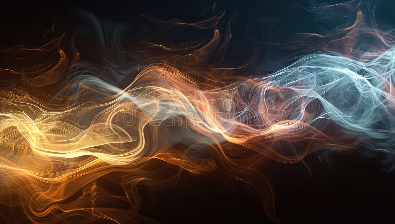 Abstract Light Stream Flowing on a Dark Background Stock Image - Image ...