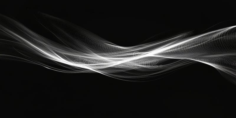 Abstract Light Stream with Fluid Waves and Ethereal Effects in a Blank ...