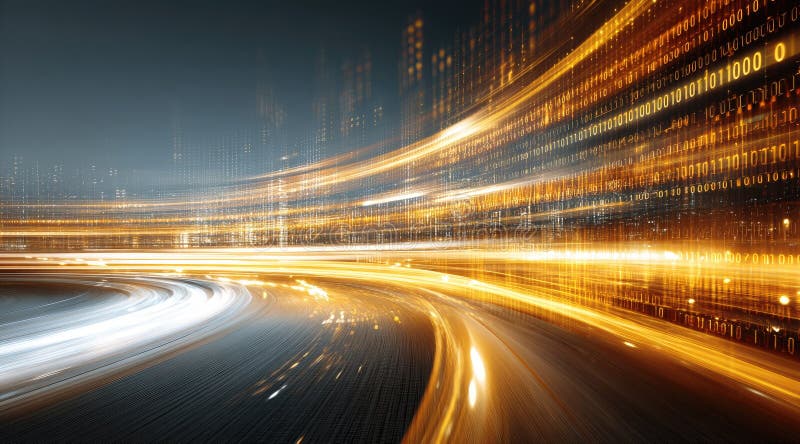 Data Stream Highway stock illustration. Illustration of abstract ...