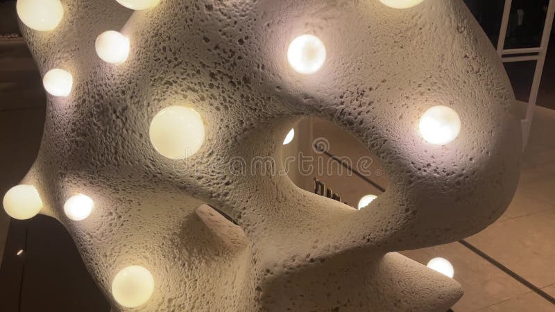 An Abstract Light Structure Featuring Beautiful Circular Accents for a ...