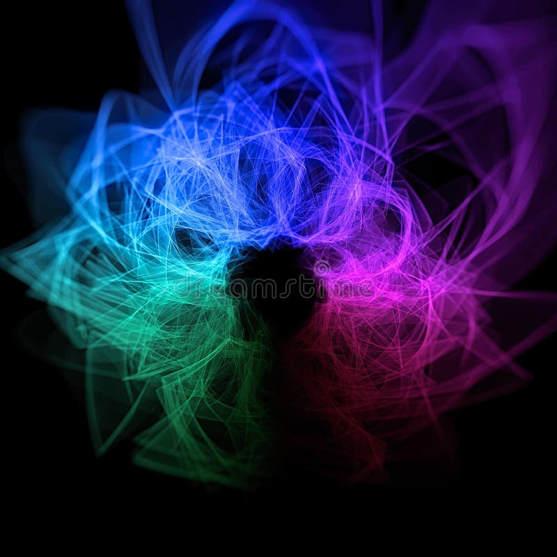 Abstract Light Swirl Digitally Generated Background Stock Illustration ...