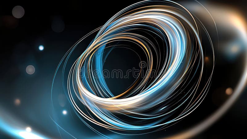 Abstract Light Swirls with Radiant Colors and Motion in a Dark ...