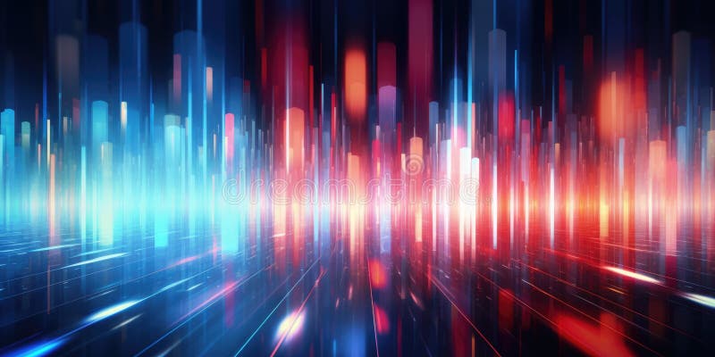 Abstract Light Technology Background Glows in Dark of Comeliness Stock ...