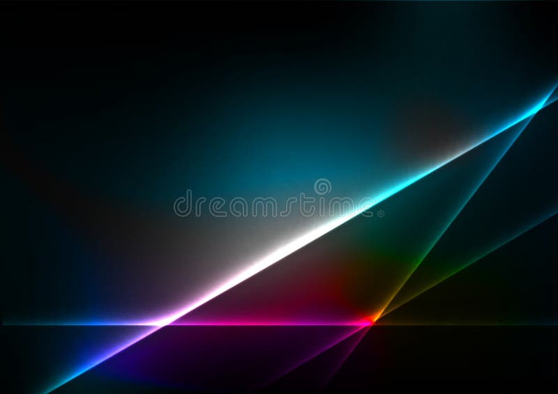 Abstract Light Technology Concept Design. Neon Abstract, Reflection ...