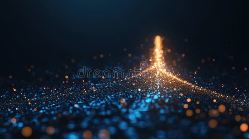 Abstract Light Trail on Dark Background for Dynamic Digital Design ...