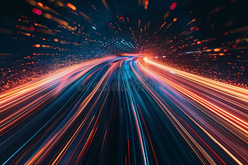 Abstract Light Trails Background Stock Image - Image of mood, color ...