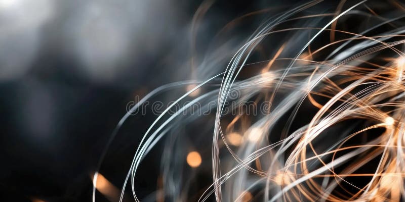 Abstract Light Trails and Bokeh in Dynamic Motion Blur Stock ...