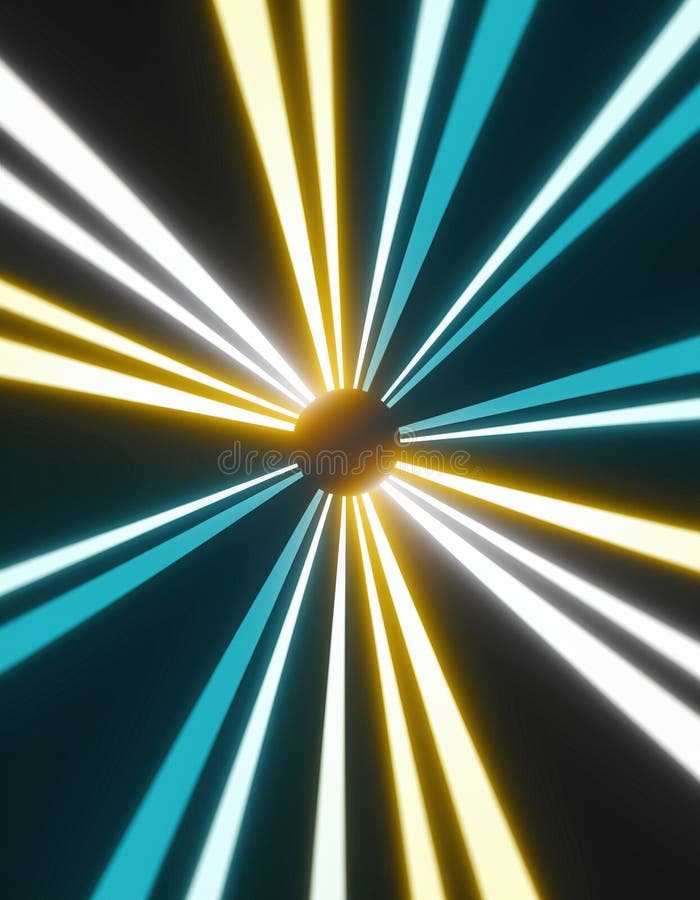 Abstract Light Trails: Dynamic Gold Teal Energy Beams Stock ...