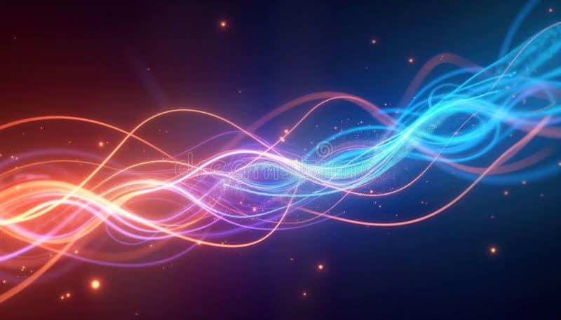 Abstract Light Trails Form Dynamic Organic Patterns. Vibrant Colours ...