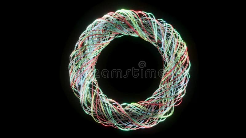 Abstract Light Trails Forming a Circular Design 3d Stock Illustration ...