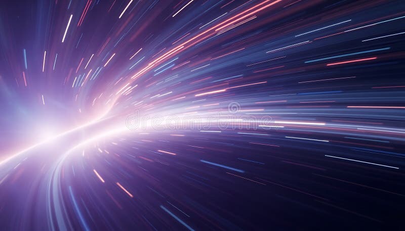 Abstract Light Trails in Motion, Futuristic Design and Speed Concept ...