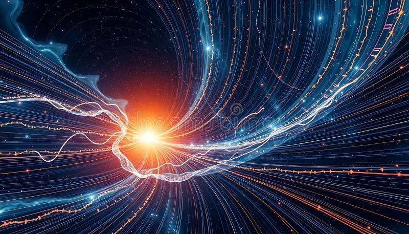 Abstract Light Trails Speed, Motion Blur and Dynamic Effect, Stock ...