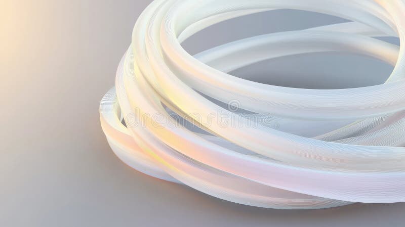 Abstract Light Tube Composition with Soft Gradient Tones and Curved ...