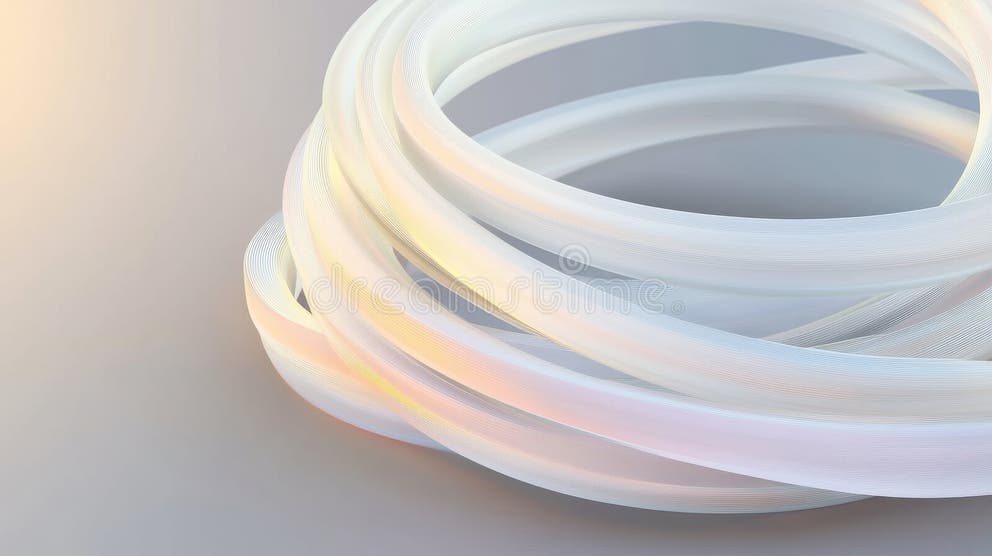 Abstract Light Tube Composition with Soft Gradient Tones and Curved ...