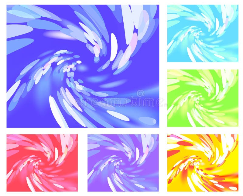 Abstract Light Vortex Different Colors Stock Vector - Illustration of ...