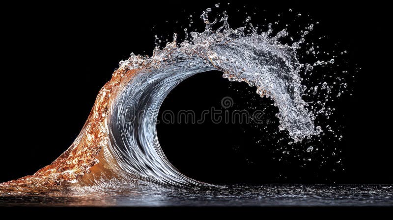 Abstract Light Wave Dynamic Particles in Warm and Cool Tones Stock ...