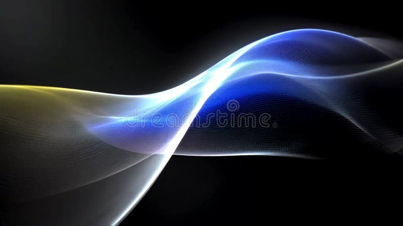 Abstract Light Waves Flow Dark Background Design Stock Video - Video of ...