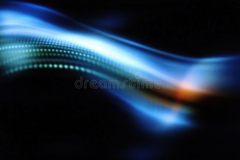 Abstract Light Waves in Motion with Dynamic Blue and Orange Gradient ...