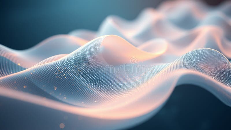 Abstract Light Waves with Sparkling Textures Stock Illustration ...