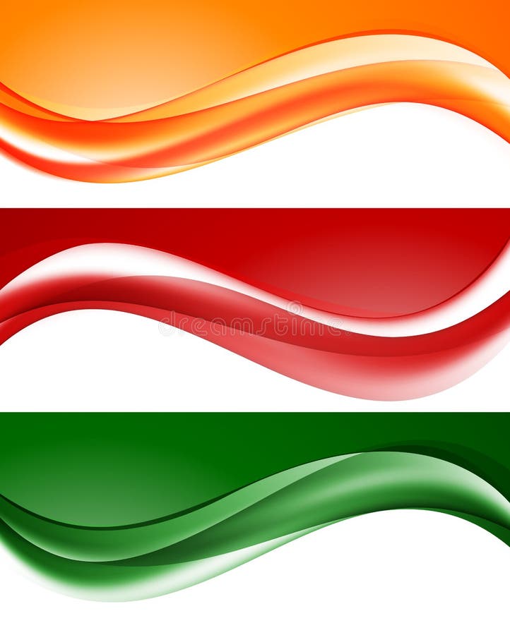 Abstract Light Wavy Lines Set Stock Vector - Illustration of smooth ...