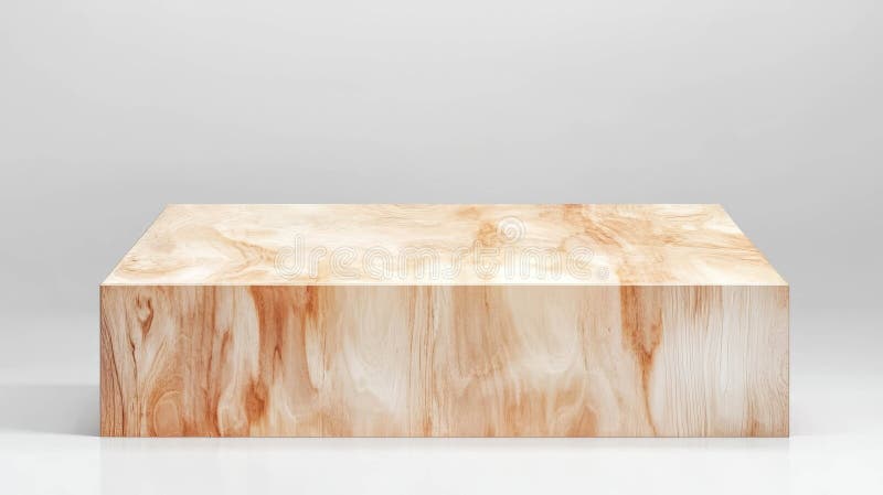 Abstract Light Wood Plank Pod Display for Minimalist Interior Design ...