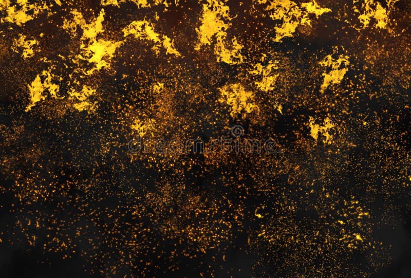 Abstract Light Yellow Blaze Fire Flame Glitter Vintage Particles ...