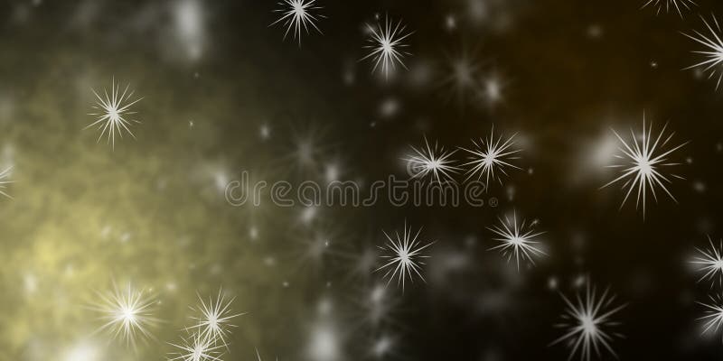 Abstract Light Yellow and Gold Background with Flying Stars Stock ...