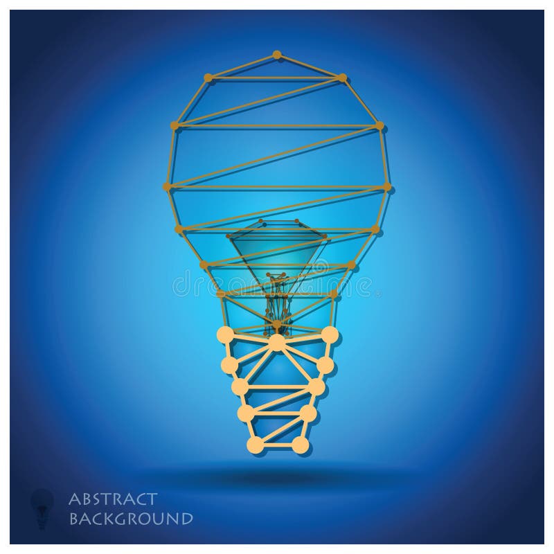 Abstract Lightbulb Geometric Background Stock Vector - Illustration of ...