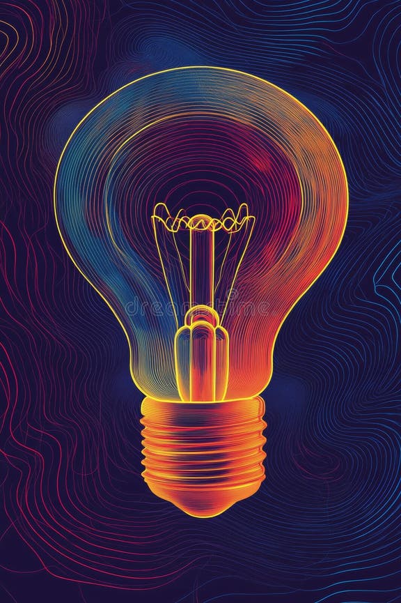 Abstract Lightbulb Graphic Design Stock Illustration - Illustration of ...