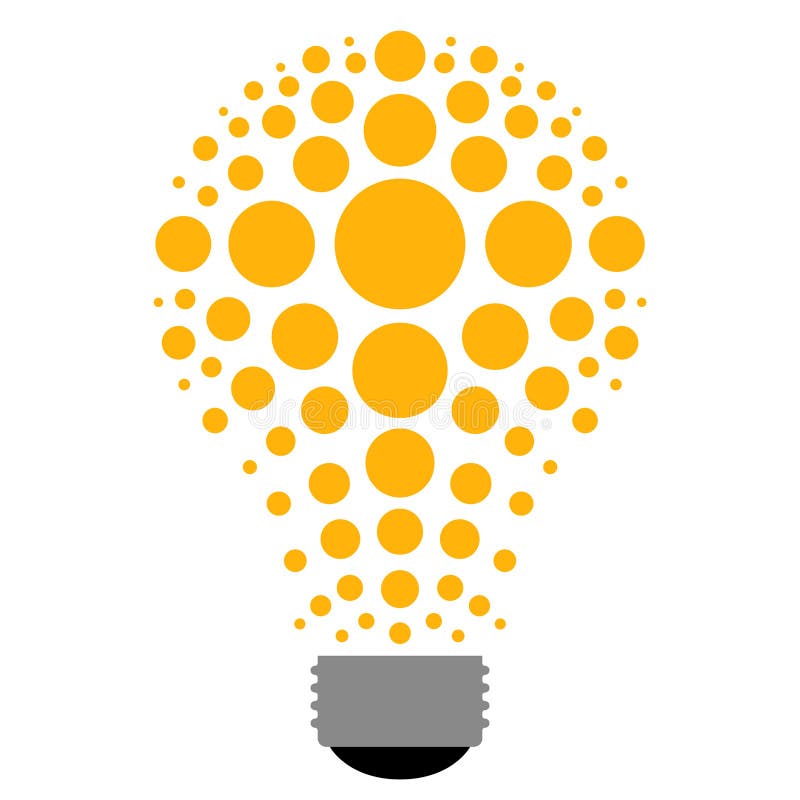 Abstract lightbulb icon stock vector. Illustration of electricity ...