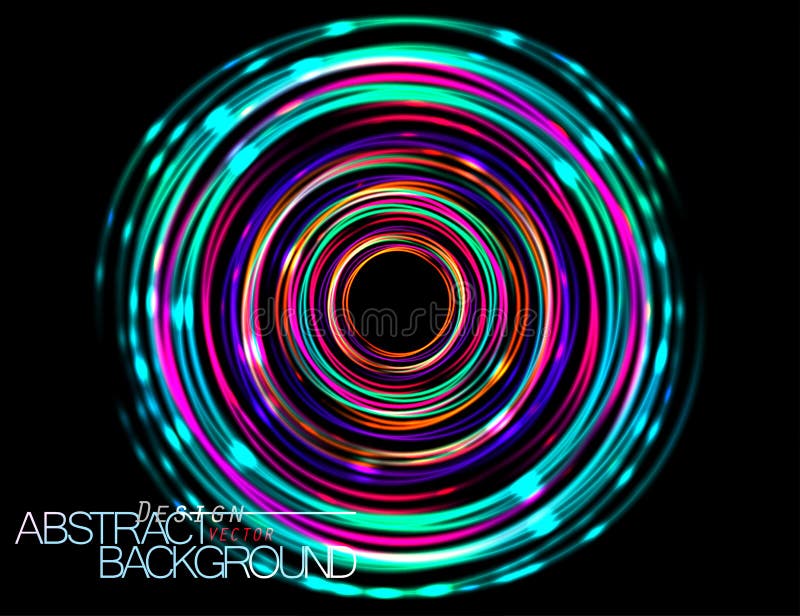 Abstract Lighting Circle Shape Scene Vector Stock Vector - Illustration ...