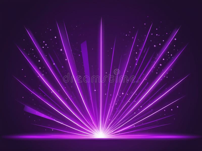 Abstract Lighting Effect Dot Neon Purple Light Ray on Purple Background ...
