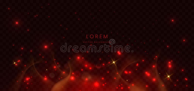 Abstract Lighting Effect Dot Neon Red Light Ray on on Dark Transparent ...