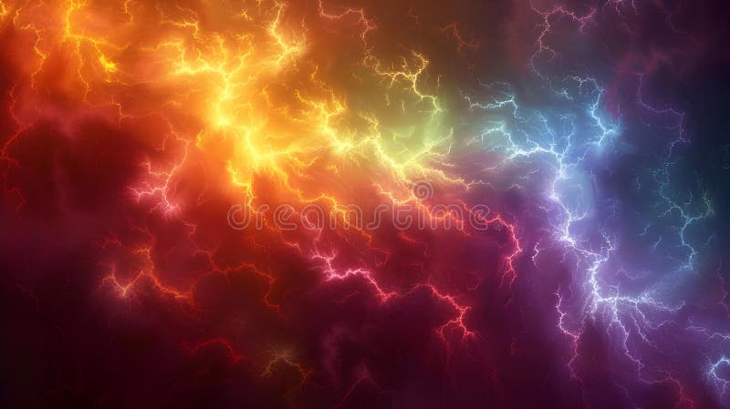 Abstract Lightning Background: Electric Storm Illustration Stock ...
