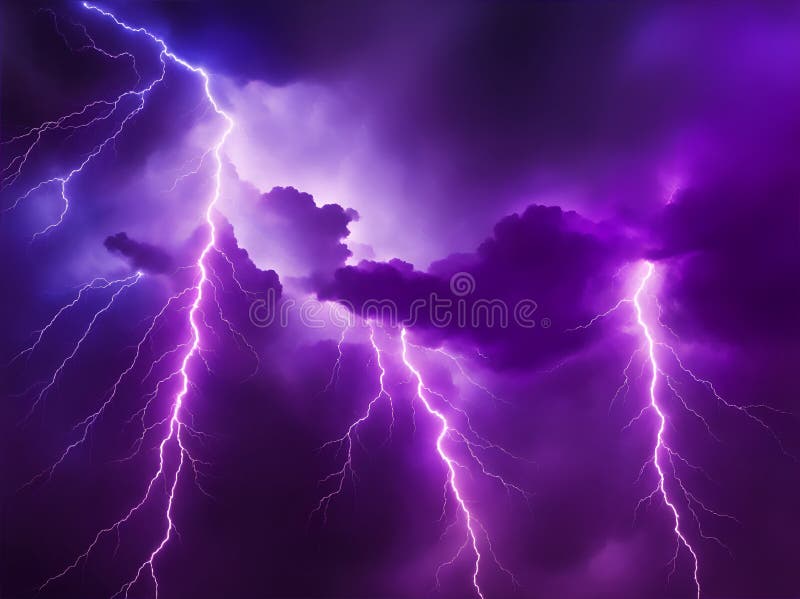 Abstract Lightning Background at Night,Big Lightning on the Sky ...