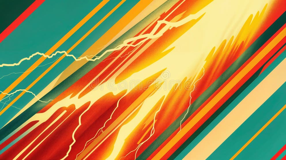 Abstract Lightning Bolt Explosion Stock Illustration - Illustration of ...