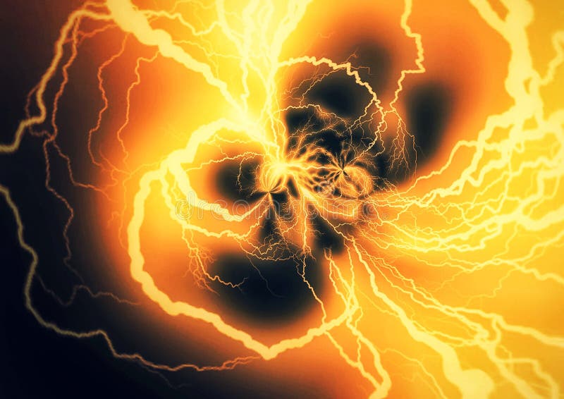 Abstract Lightning Bolt Lighting Up the Darkness in a Storm Concept ...