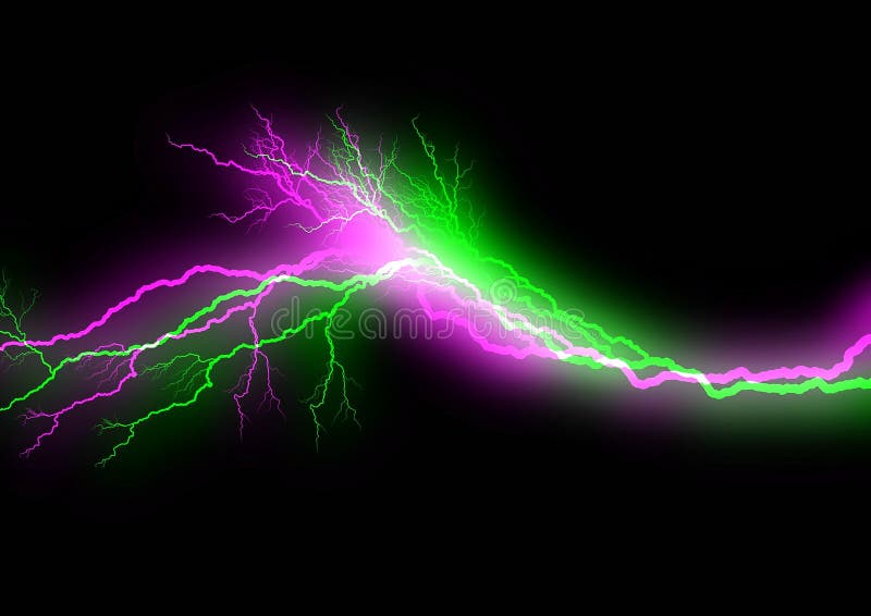 Abstract Lightning Bolt Lighting Up the Darkness in a Storm Concept ...