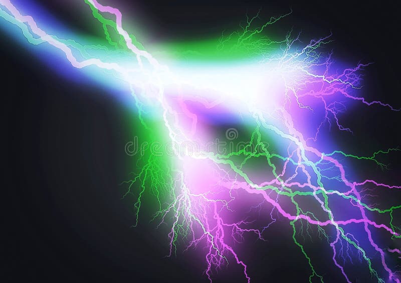 Abstract Lightning Bolt Lighting Up the Darkness in a Storm Concept ...