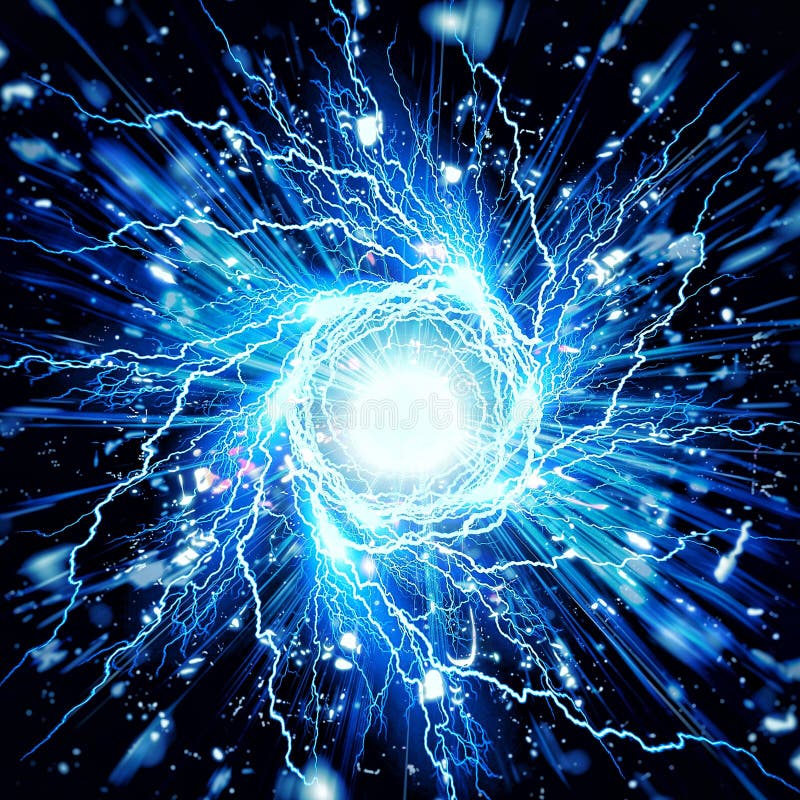 Abstract Lightning Bolt Lighting Up the Darkness in a Storm Concept ...