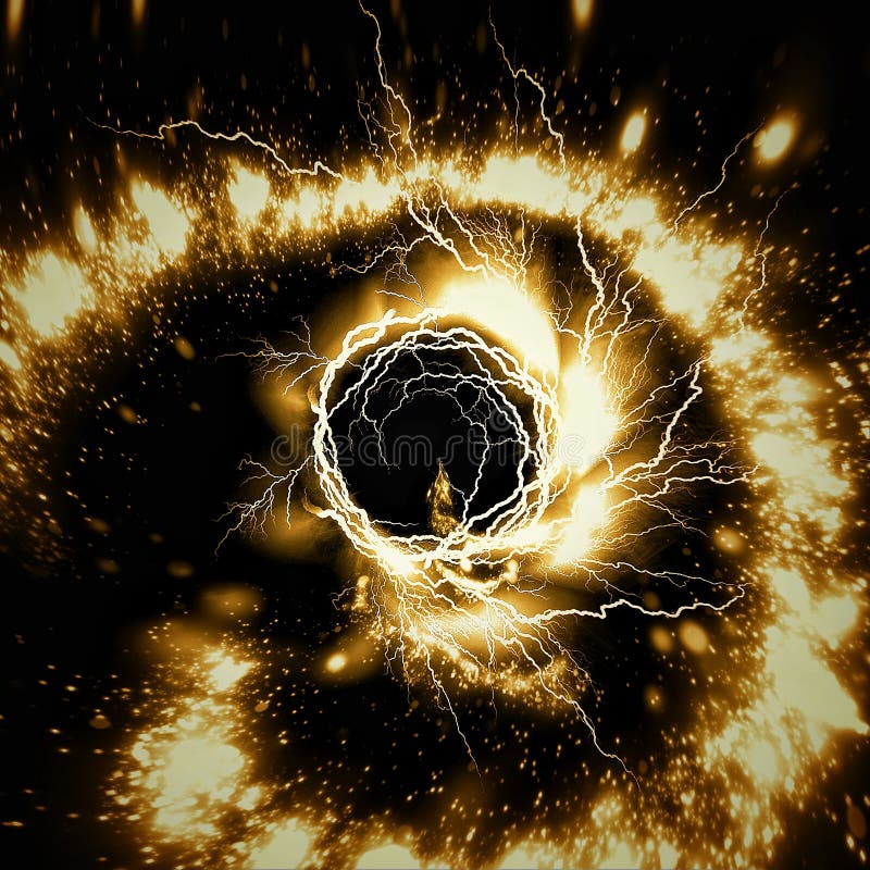 Abstract Lightning Bolt Lighting Up the Darkness in a Storm Concept ...