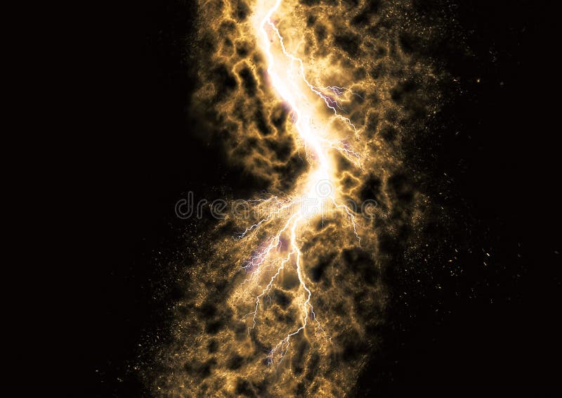 Abstract Lightning Bolt Lighting Up the Darkness in a Storm Concept ...